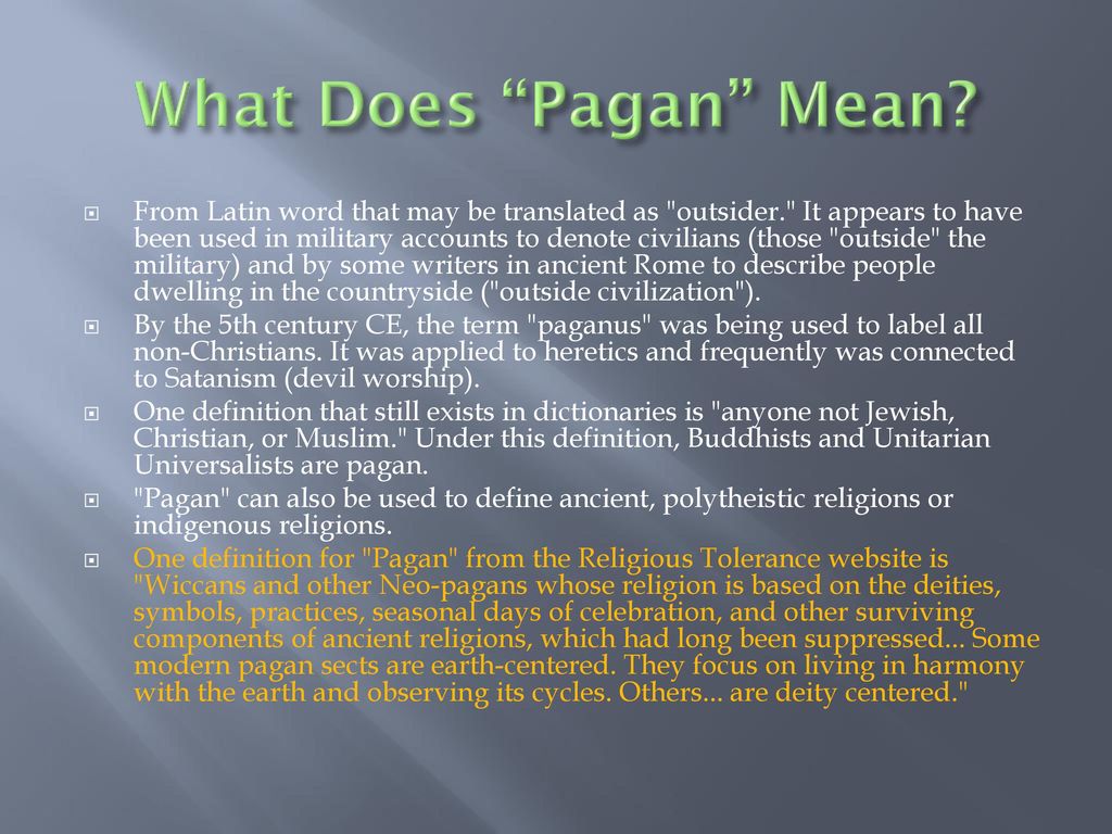 What does pagan mean store